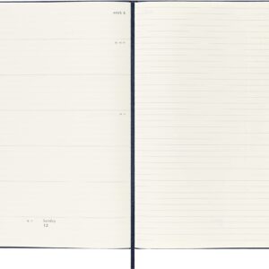 Moleskine Classic 18 Month 2022-2023 Weekly Planner, Hard Cover, XL (7.5" x 9.75"), Sapphire Blue