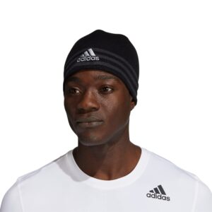 adidas Men's Eclipse Reversible Beanie, Black/Onix Grey/Grey F22, One Size