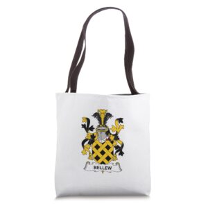 bellew coat of arms - family crest tote bag