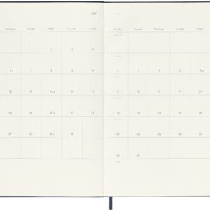 Moleskine Classic 18 Month 2022-2023 Weekly Planner, Hard Cover, XL (7.5" x 9.75"), Sapphire Blue