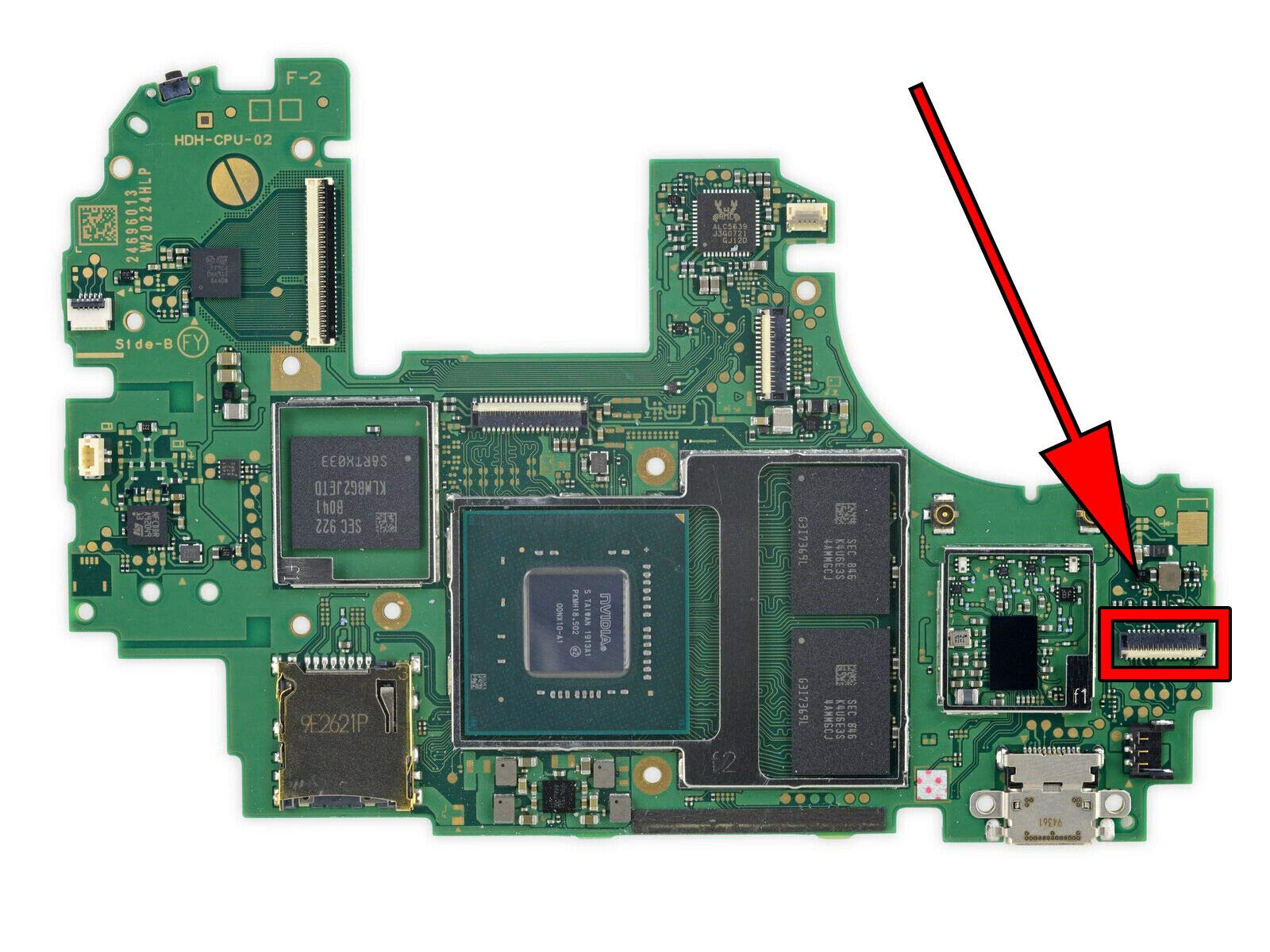 ruichuang Power FPC Ribbon Connector Motherboard Compatible with Nintendo Switch Lite Repair Part A54