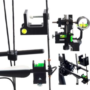 sopoger archery multifunctional bow level tuning and mounting string 3d printing compound bow sight tuning bubble level combos tool kit for compound bows (black)