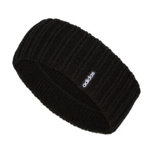 adidas women's linear knit headband, black f22, one size