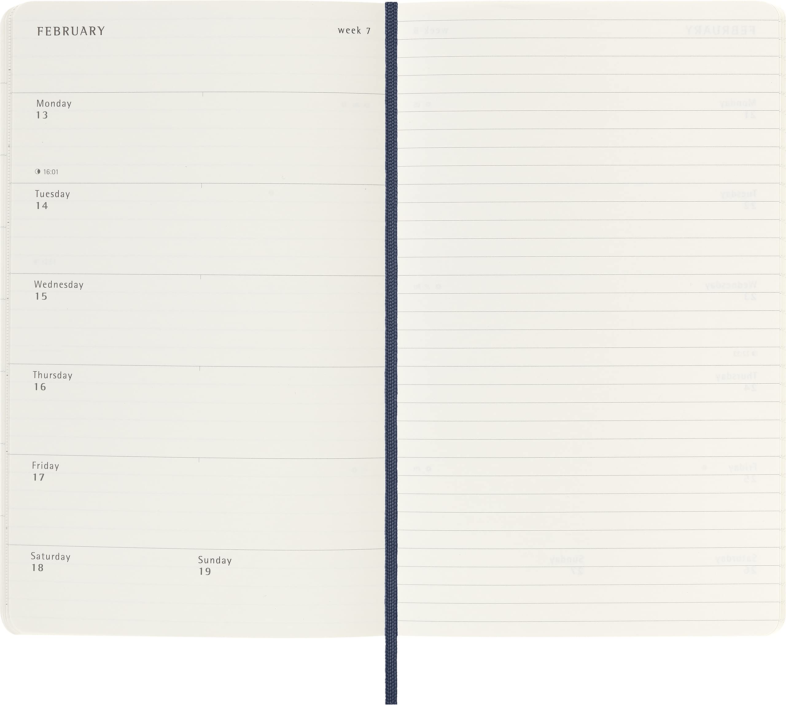 Moleskine Classic 18 Month 2022-2023 Weekly Planner, Soft Cover, Large (5" x 8.25"), Sapphire Blue