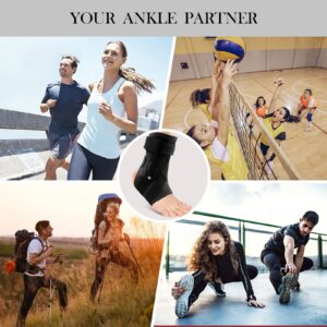 ZOUYUE Ankle Brace, Ankle Support Brace for Ankle Sprains, Ankle Braces for Men Women, Ankle Support Sprained Ankle Brace for Basketball Soccer Volleyball - L