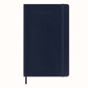 Moleskine Classic 18 Month 2022-2023 Weekly Planner, Soft Cover, Large (5" x 8.25"), Sapphire Blue