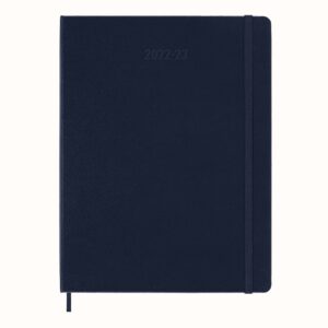 Moleskine Classic 18 Month 2022-2023 Weekly Planner, Hard Cover, XL (7.5" x 9.75"), Sapphire Blue