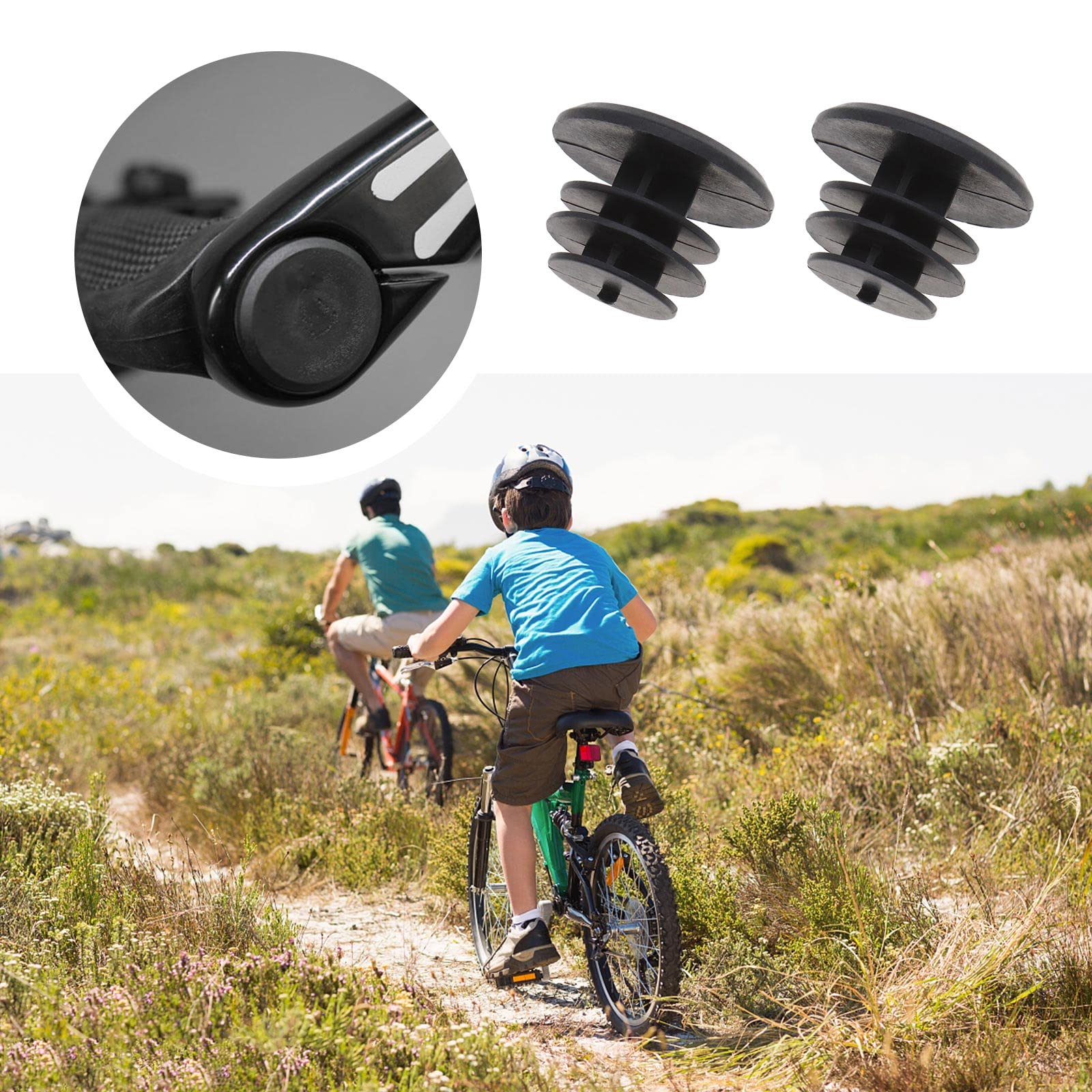 Create idea 10PCS Bike Handlebar Bar End Plugs Bicycle End Caps Plastic End Plugs for Road Bike Mountain Bike BMX Black 22mm Bicycle Replacement Accessories