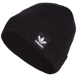 adidas originals grove beanie, black/black/white, one size