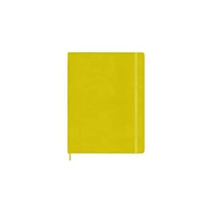 moleskine classic notebook, hard cover, xl (7.5" x 9.5") ruled/lined, hay yellow (silk), 192 pages