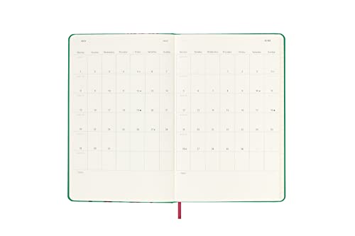 Moleskine Limited Edition Frida Kahlo 12 Month 2023 Daily Planner, Hard Cover, Large (5" x 8.25"), Green