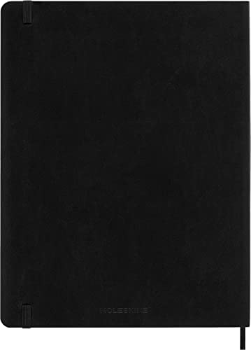 Moleskine 2023 Monthly Planner, 18M, Extra Large, Black, Soft Cover (7.5 x 10)