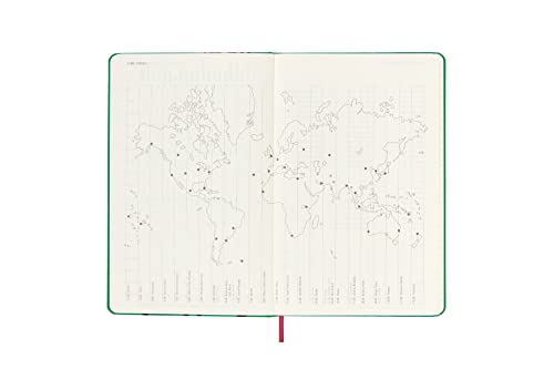 Moleskine Limited Edition Frida Kahlo 12 Month 2023 Daily Planner, Hard Cover, Large (5" x 8.25"), Green