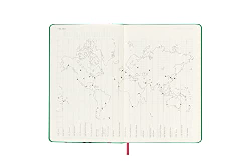 Moleskine Limited Edition Frida Kahlo 12 Month 2023 Daily Planner, Hard Cover, Large (5" x 8.25"), Green