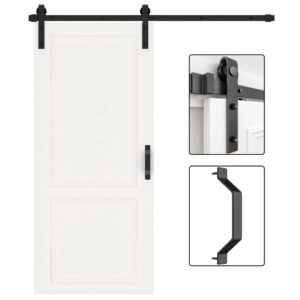 winsoon 4ft single sliding barn door hardware roller track kit with simple sliding barn door handle