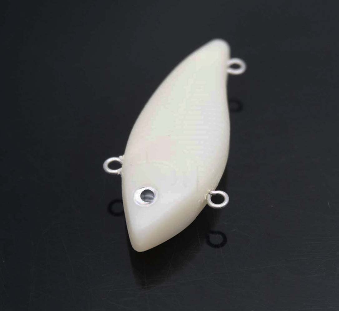 10pcs Fishing Unpainted VIB Crankbait Lure Body 49mm 4.59g Blank lipless Hard LuresSimulation Blank Body Clear Hard Baits Trout Salmon Minnow Lure Popper Lures Topwater Freshwater with Free Eye