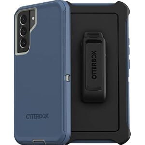 otterbox galaxy s22+ defender series case - fort blue, rugged & durable, with port protection, includes holster clip kickstand