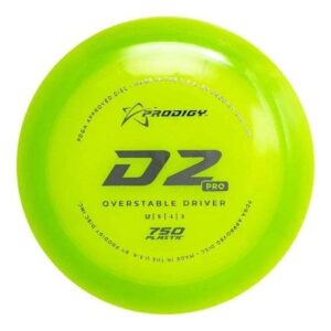 prodigy disc 750 d2 pro driver | overstable disc golf distance driver | stiff, comfortable grip | great for windy conditions | 170-174g (colors may vary)