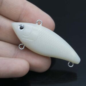 10pcs Fishing Unpainted VIB Crankbait Lure Body 49mm 4.59g Blank lipless Hard LuresSimulation Blank Body Clear Hard Baits Trout Salmon Minnow Lure Popper Lures Topwater Freshwater with Free Eye