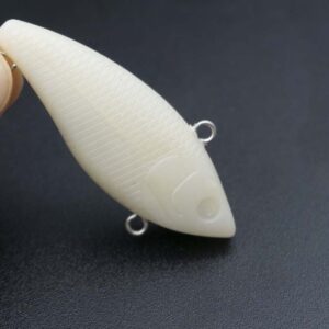 10pcs Fishing Unpainted VIB Crankbait Lure Body 49mm 4.59g Blank lipless Hard LuresSimulation Blank Body Clear Hard Baits Trout Salmon Minnow Lure Popper Lures Topwater Freshwater with Free Eye