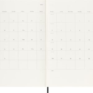 Moleskine Classic 18 Month 2022-2023 Weekly Planner, Soft Cover, XL (7.5" x 9.75"), Black