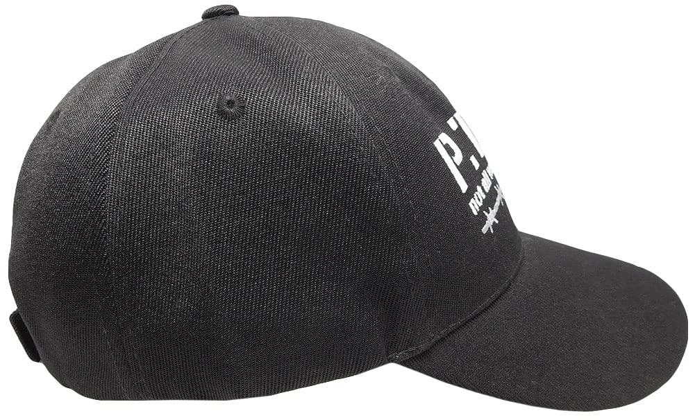 P.T.S.D. Not All Wounds are Visible Black Barb Barbed Wire Acrylic Adjustable Embroidered Cap Hat