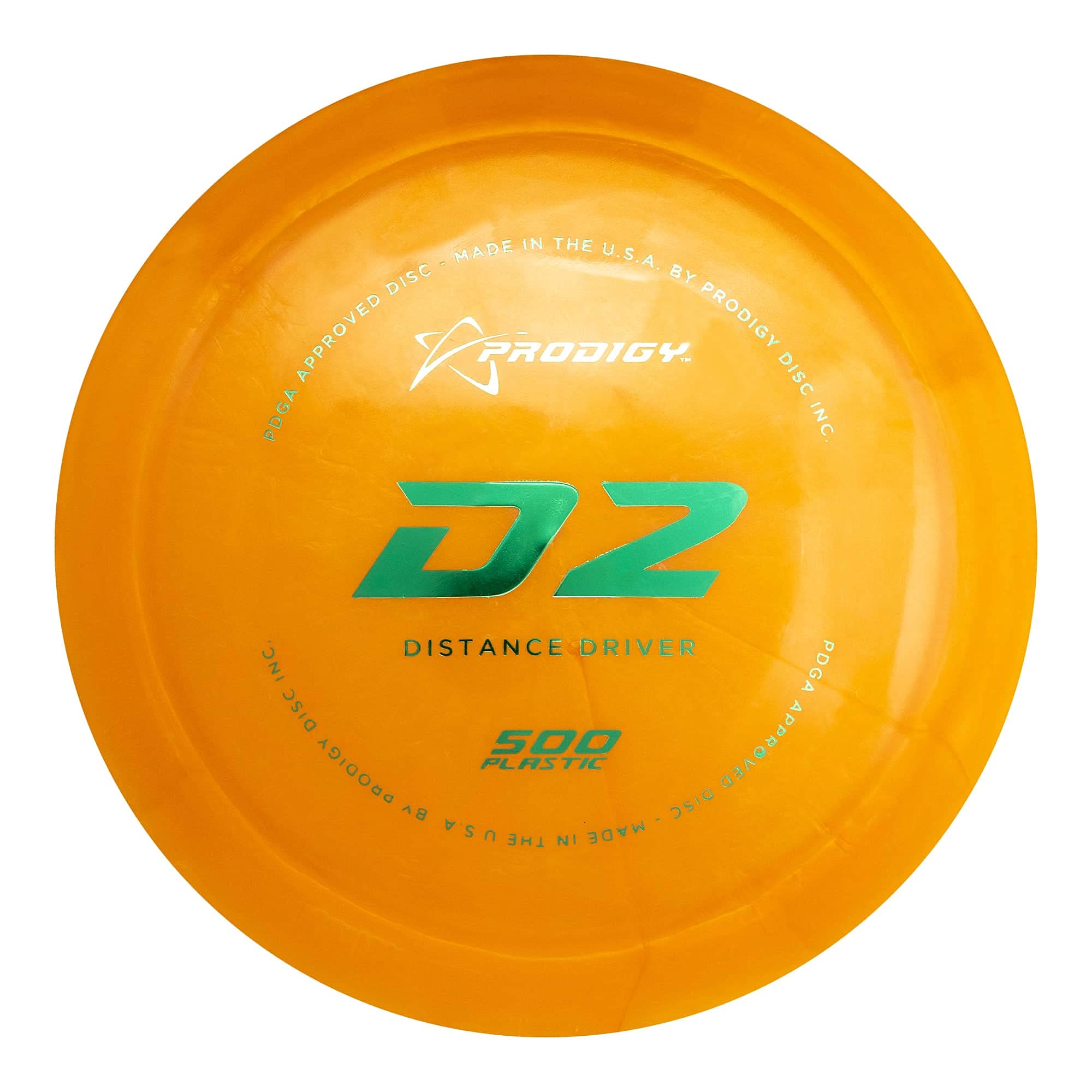 Prodigy Disc 500 D2 | Overstable Disc Golf Distance Driver | Comfortable Feel in Your Hand | Designed for Strong Throwers | 165-169g (Colors May Vary)