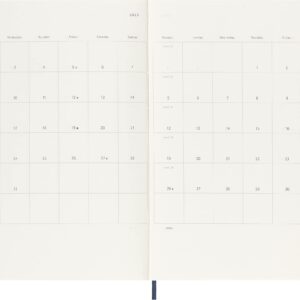 Moleskine Classic 18 Month 2022-2023 Weekly Planner, Soft Cover, XL (7.5" x 9.75"), Sapphire Blue