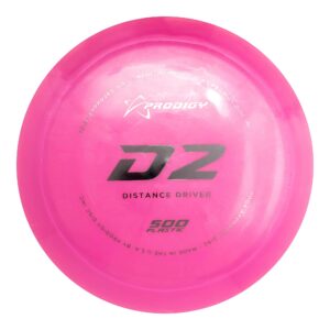 Prodigy Disc 500 D2 | Overstable Disc Golf Distance Driver | Comfortable Feel in Your Hand | Designed for Strong Throwers | 165-169g (Colors May Vary)