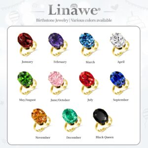 Linawe Citrine Morganite Orange Topaz Adjustable Rings for Women, Gold Cubic Zirconia Diamond Gemstone Crystal Birthstone Rhinestone Cocktail Ring Love Costume Jewelry