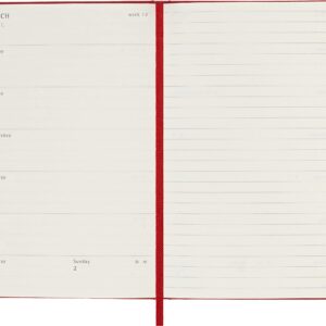 Moleskine Classic 18 Month 2022-2023 Weekly Planner, Hard Cover, Pocket (3.5" x 5.5"), Scarlet Red