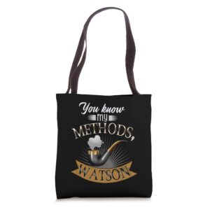 british detective mystery crimes sherlock holmes t-shirt tote bag