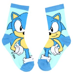 Sega Sonic The Hedgehog Boys' Socks Tails And Sonic Character 2 Pairs Athletic Crew Socks