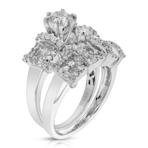 vir jewels 2.10 cttw si2 diamond wedding engagement ring bridal set 18k white gold size 7