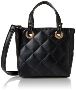 the drop women's nessa mini quilted bag, black, one size