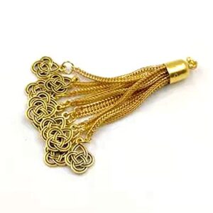 gold tassel tasbih accessories pendant handmade misbaha alloy part (gold)