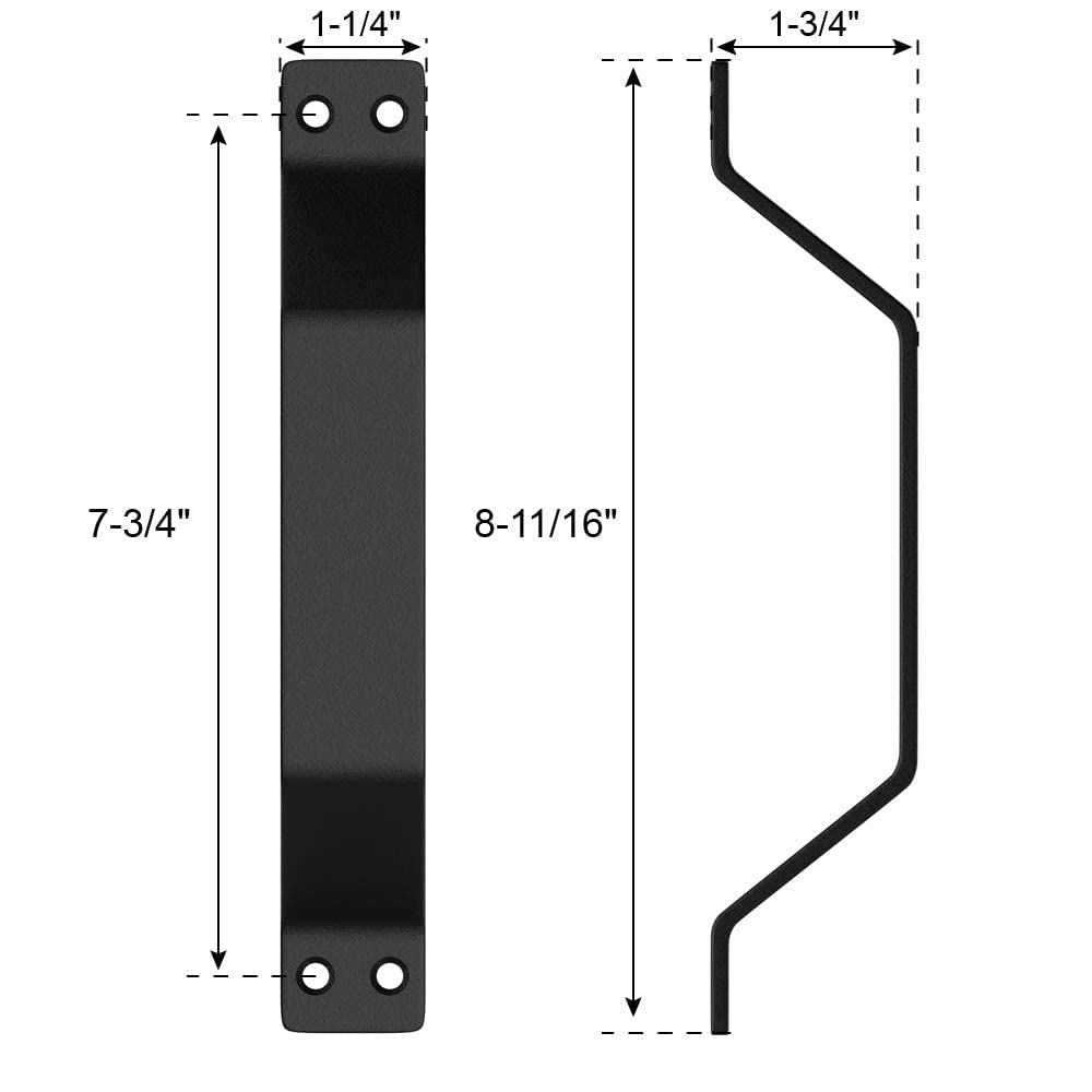 WINSOON 8FT Single Sliding Barn Door Hardware Roller Track Kit with Simple Sliding Barn Door Handle