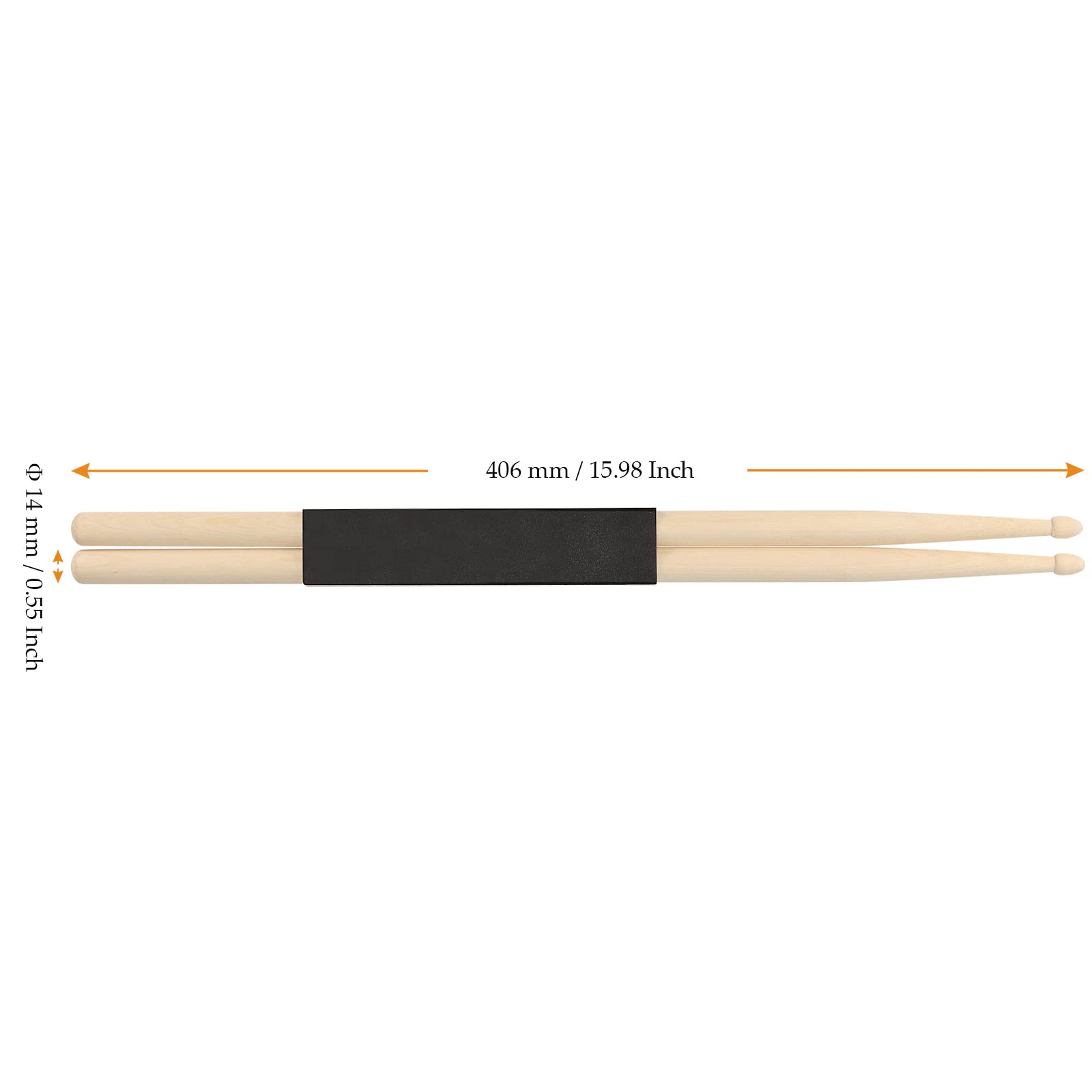 MUKCHAP 15 Pairs/30 PCS 5A Drum Sticks, Maple Drumsticks, Wood Drum Sticks Bulk for Drumming, Practice, Performance, Relaxation