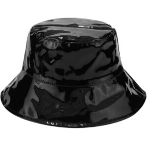 xyiyi women black rain hats waterproof rain hat wide brim bucket hat rain cap