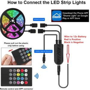 Led Strip Boat Lights Kit, 40FT Bluetooth Multi-Color Marine Pontoon Led Lights, Waterproof Boat Interior Light, Under Gunnel Deck Lights, Night Fishing Lights, APP/Remote Control, Sound Music Sync