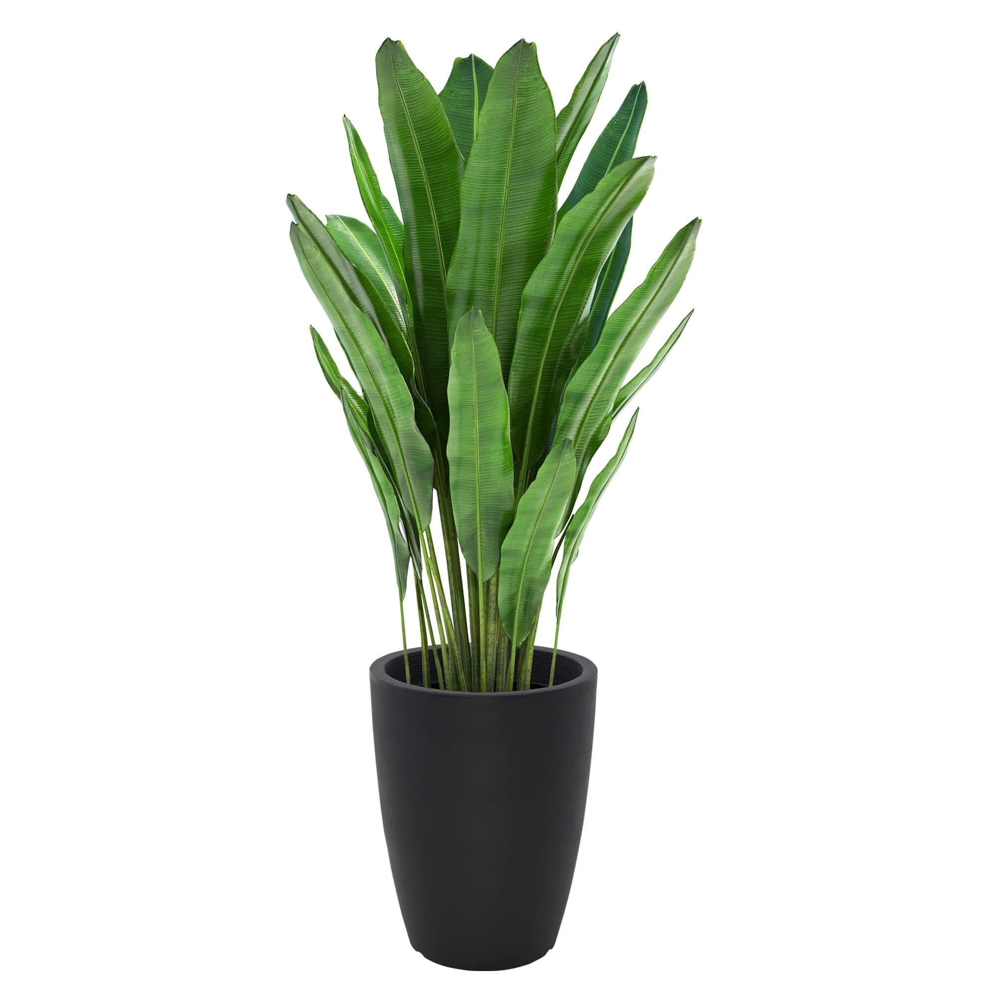 Tramontina Thai Plastic Planter, Anthracite, 50 x 67 cm Height, Weatherproof, Volume 84 litres