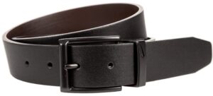 nike golf black buckle loop cutout reversible leather belt, 38" black/brown