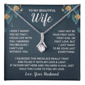 wife necklace gifts from husband, wedding anniversary romantic gifts for wife so-4291487 0