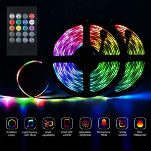 Led Strip Boat Lights Kit, 40FT Bluetooth Multi-Color Marine Pontoon Led Lights, Waterproof Boat Interior Light, Under Gunnel Deck Lights, Night Fishing Lights, APP/Remote Control, Sound Music Sync