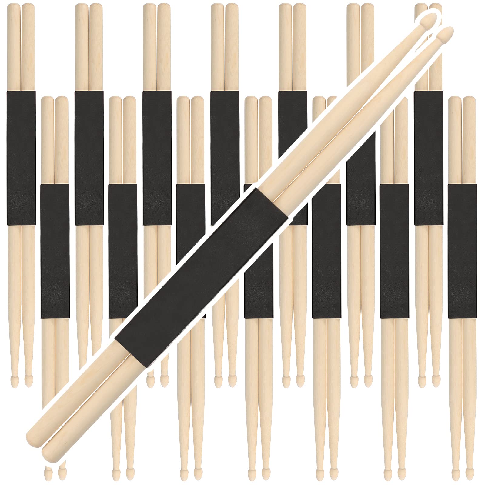 MUKCHAP 15 Pairs/30 PCS 5A Drum Sticks, Maple Drumsticks, Wood Drum Sticks Bulk for Drumming, Practice, Performance, Relaxation