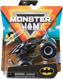 monster jam 2021 spin master 1:64 diecast monster truck with wheelie bar: heroes and villains batman