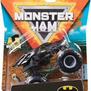 Monster Jam 2021 Spin Master 1:64 Diecast Monster Truck with Wheelie Bar: Heroes and Villains Batman