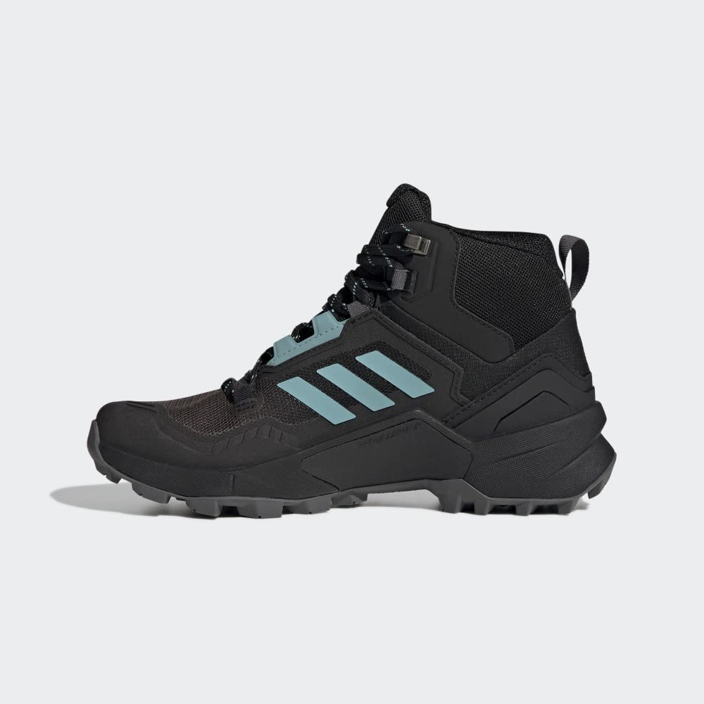 adidas Women's Terrex Swift R3 Mid Gore-tex, Core Black Mint Ton Grey Five, 6