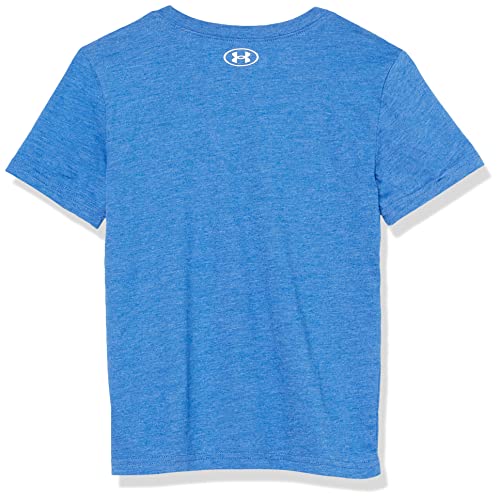 Under Armour Boys' Elite Short Sleeve T-Shirt, Stylish Crew Neckline & Fuller Cut for Complete Comfort, Ultra Blue SP22, 4