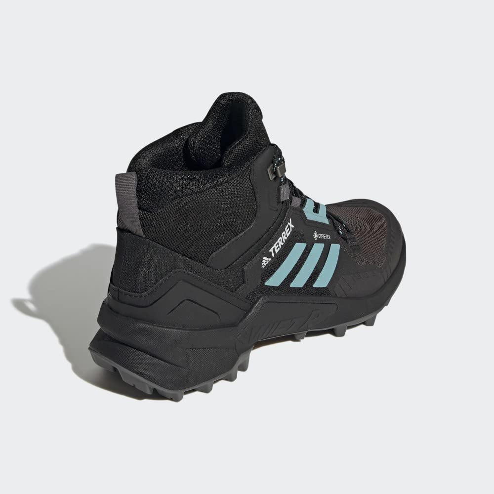 adidas Women's Terrex Swift R3 Mid Gore-tex, Core Black Mint Ton Grey Five, 6